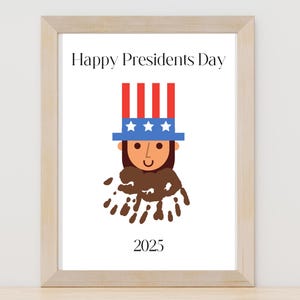 Presidents Day Handprint Craft Preschool, Presidents Day Printable ...