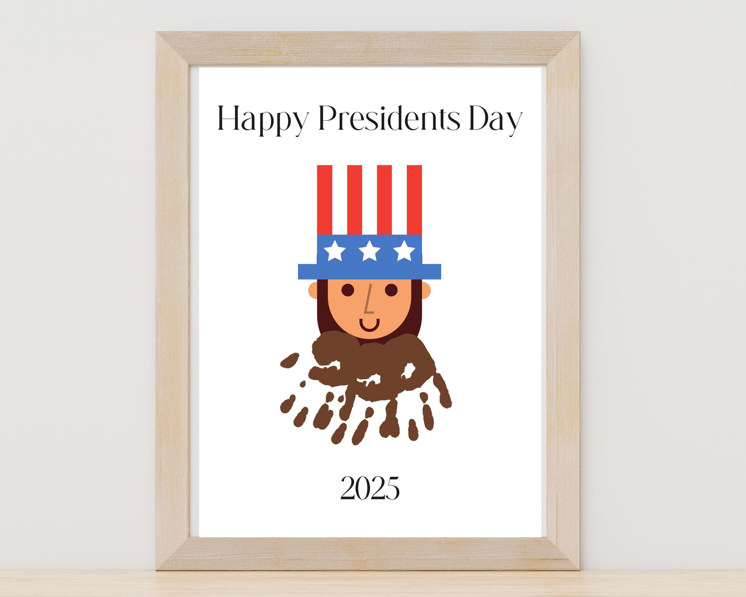 Presidents Day Handprint Craft Preschool, Presidents Day Printable ...