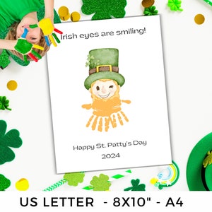 Saint Patricks Day Handprint Art, St Patricks Day Handprint Printable ...