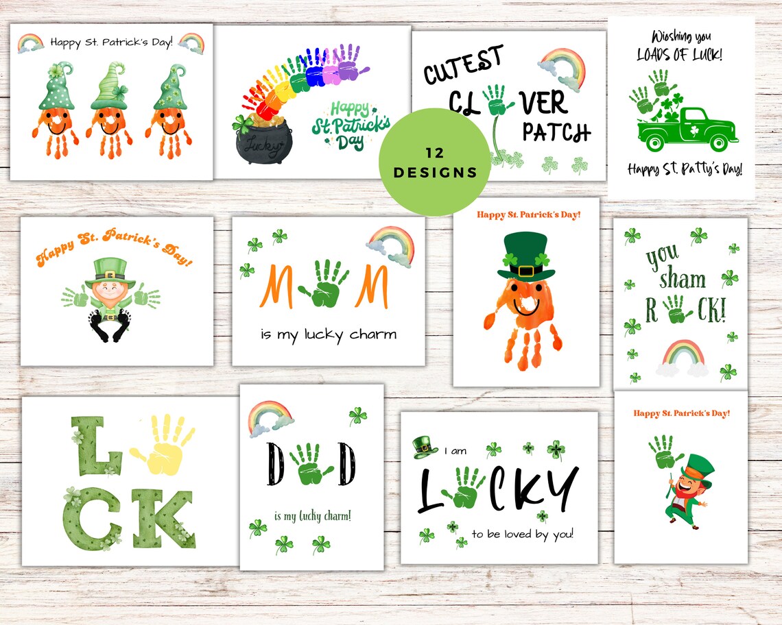 Saint Patricks Day Handprint Art Bundle, Toddler St. Patricks Day ...