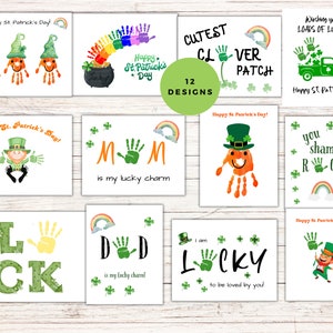 Saint Patricks Day Handprint Art Bundle, Toddler St. Patricks Day ...