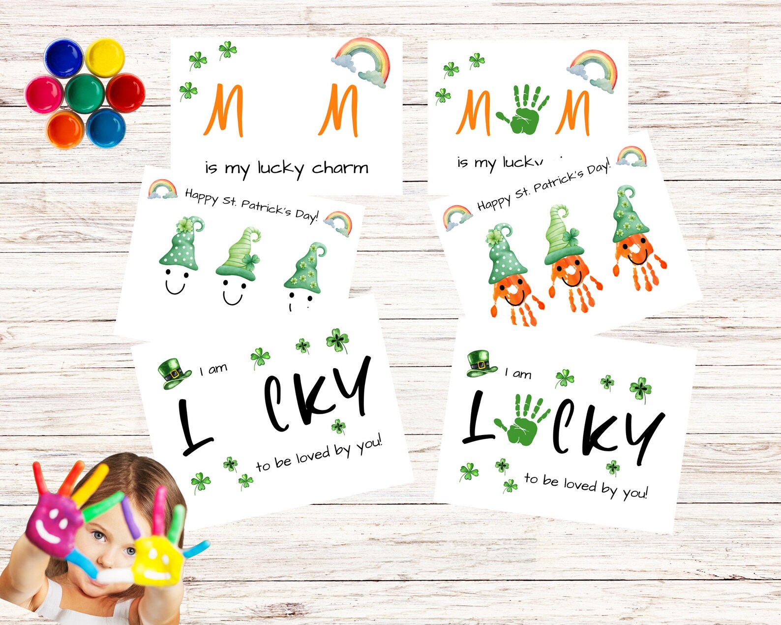 Saint Patricks Day Handprint Art Bundle, Toddler St. Patricks Day ...