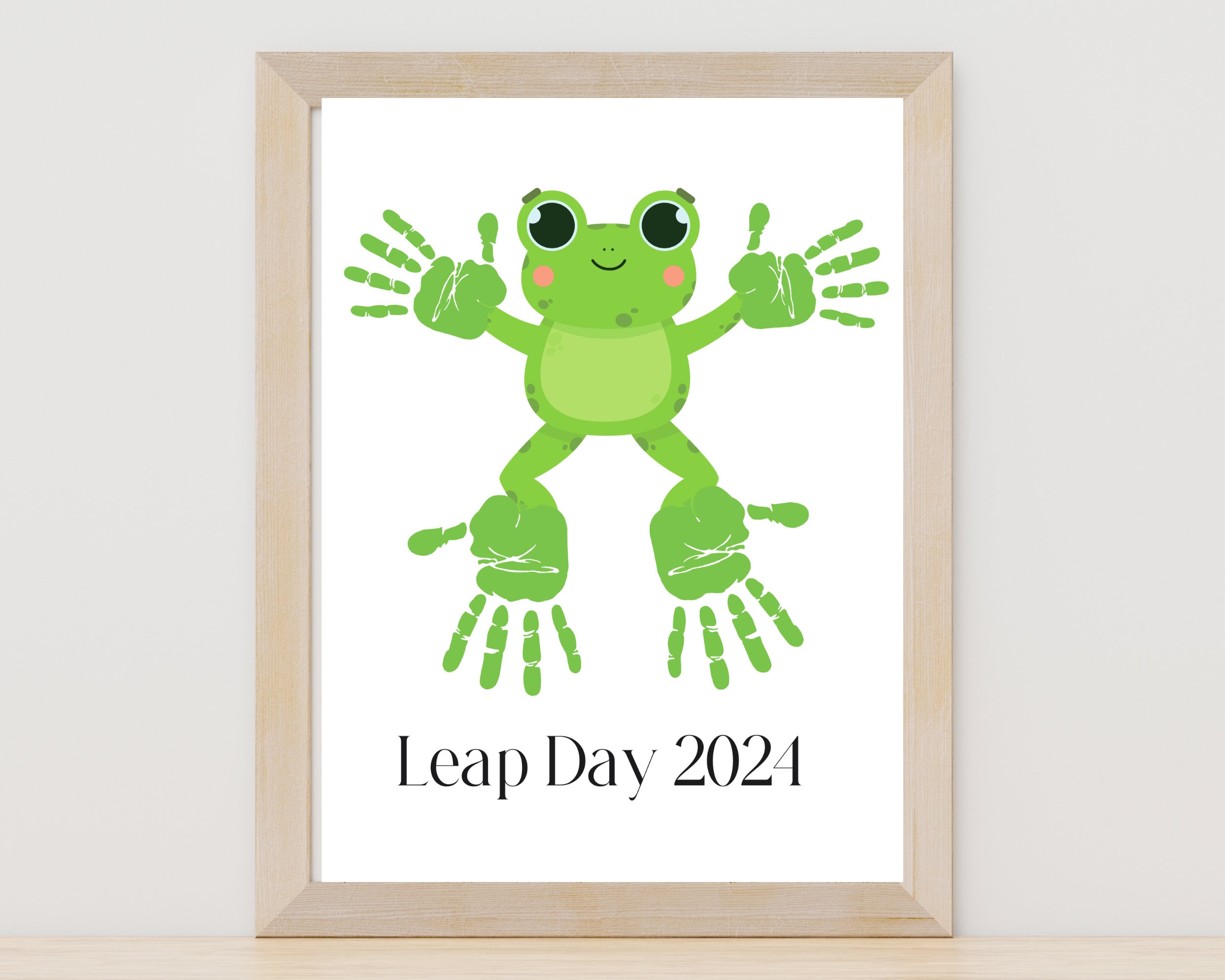 Leap Year 2024 Handprint Craft, Leap Day Handprint Art, Toddler Craft ...