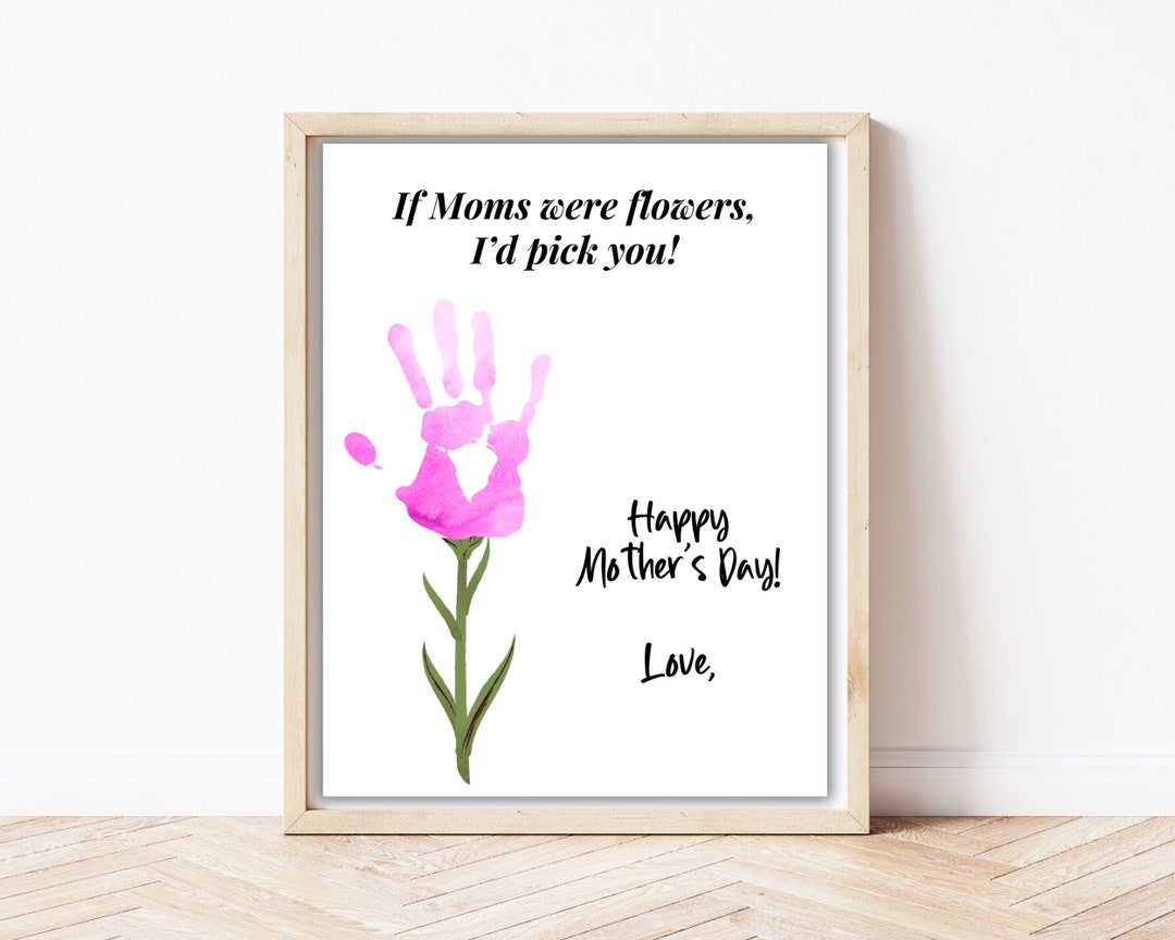 Mothers Day Handprint Art, Mothers Day Craft, Mom Handprint Sign ...