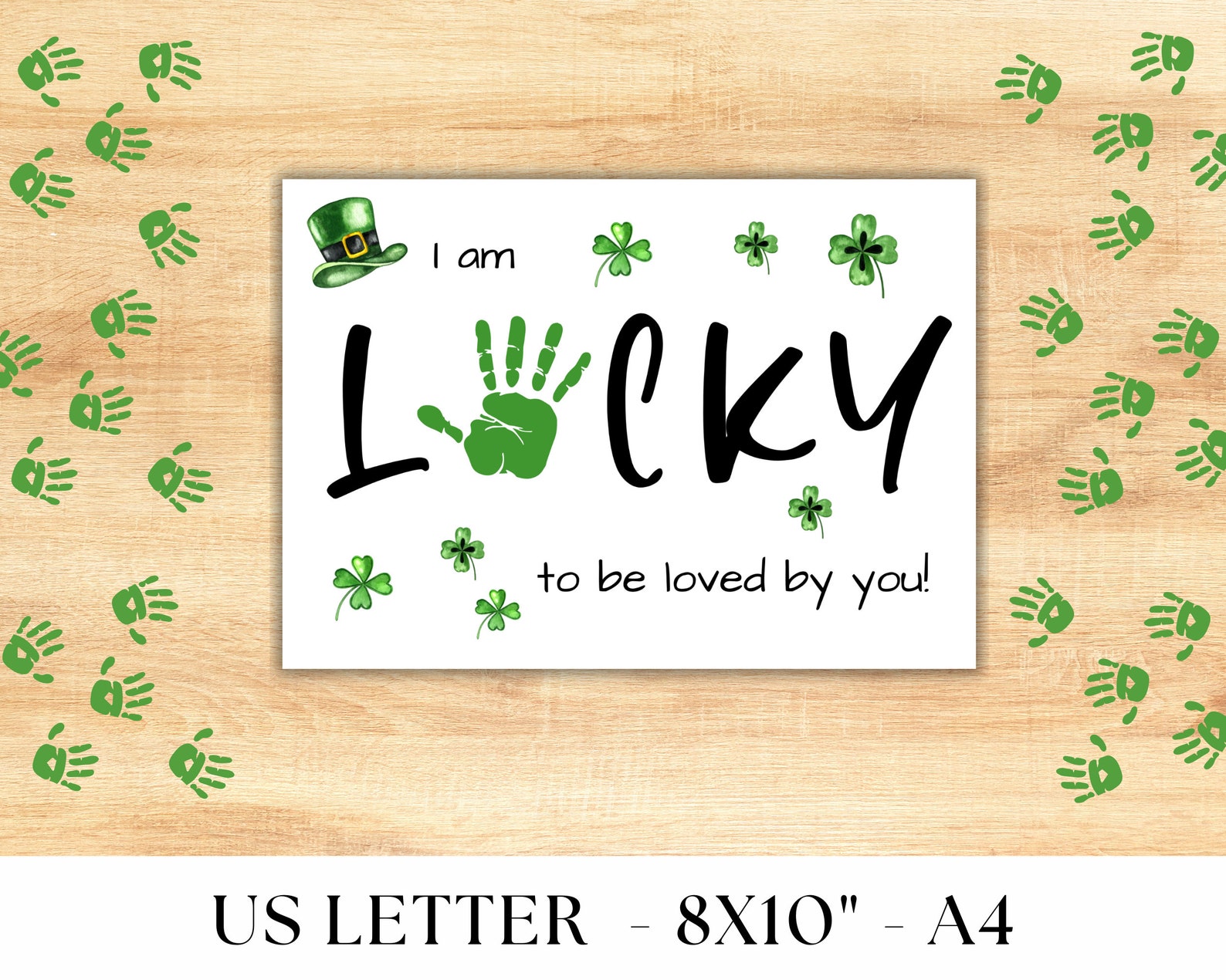 Saint Patricks Day Handprint Art Craft, Saint Patricks Day Printable ...