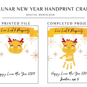 Lunar New Year Handprint Craft, Chinese New Year Handprint Art, Year of ...