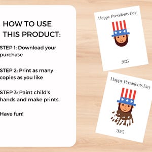Presidents Day Handprint Craft Preschool, Presidents Day Printable ...