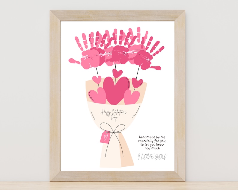 Valentines Day Handprint Art, Valentine Handprint Craft, Valentine Baby ...