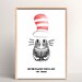 The Cat in the Hat Footprint Art, Read Across America Craft Ideas, Dr ...