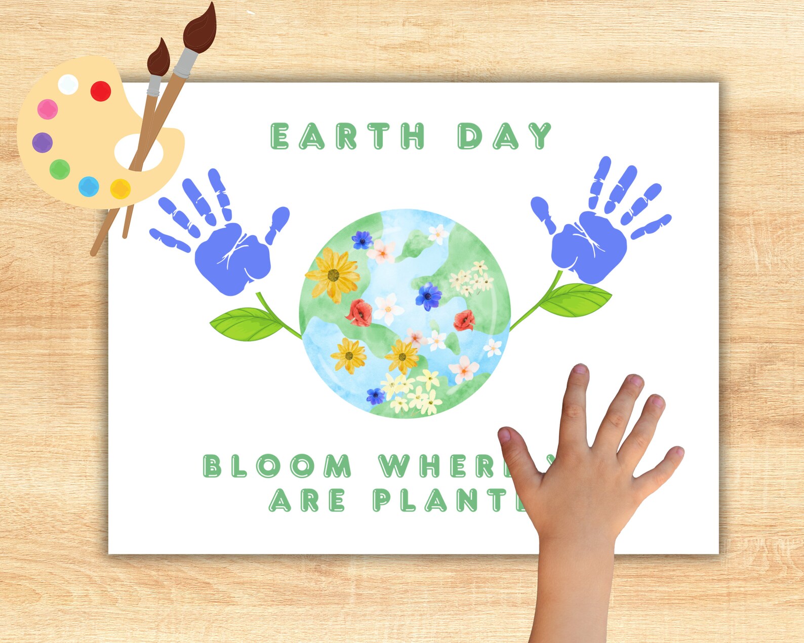 Earth Day Handprint, Earth Day Activity, Earth Day Printable, Earth Day ...
