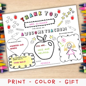 Teacher Appreciation Week Printable All About My Teacher Teacher ...