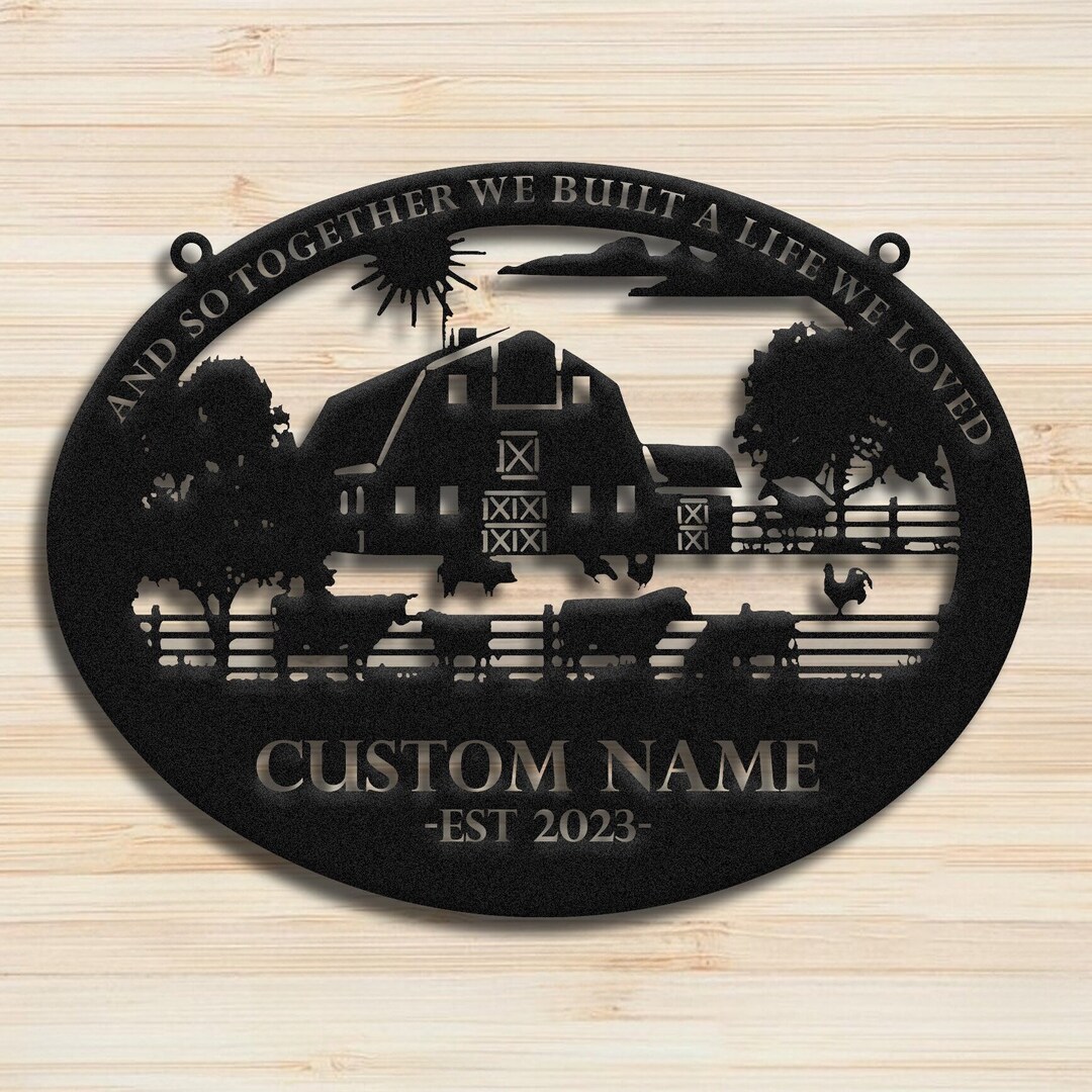 Personalized Farm Sign With Custom Metal Farm Sign - Etsy