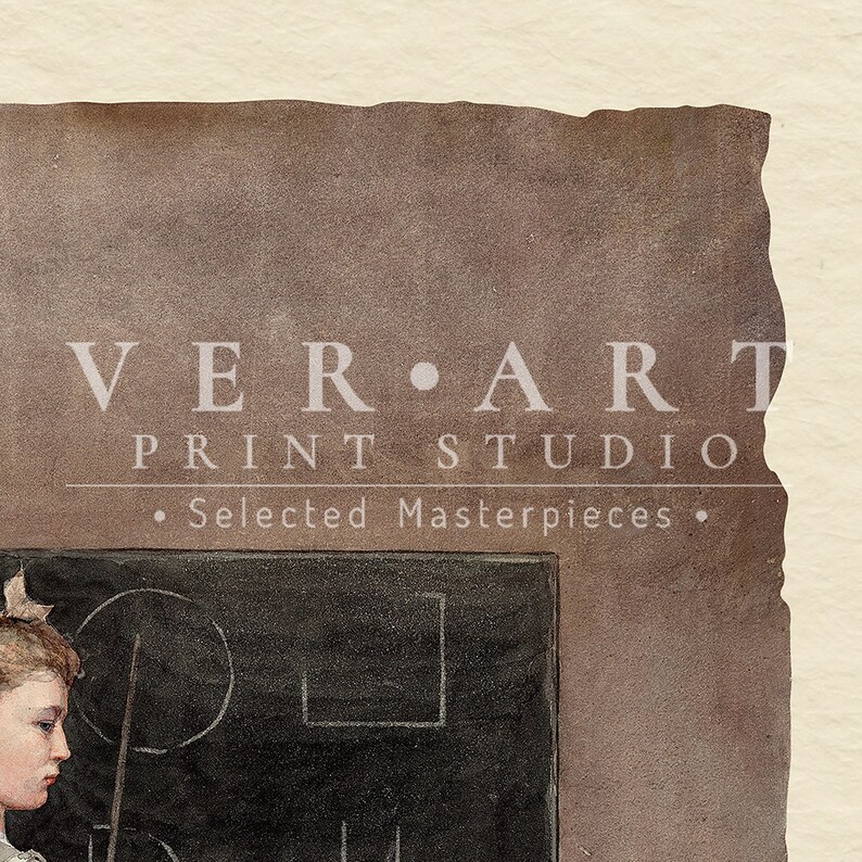 Printable Fine Art Portrait Oil Painting Moody Woman Portrait Schoolhouse Vintage Wall Art ...