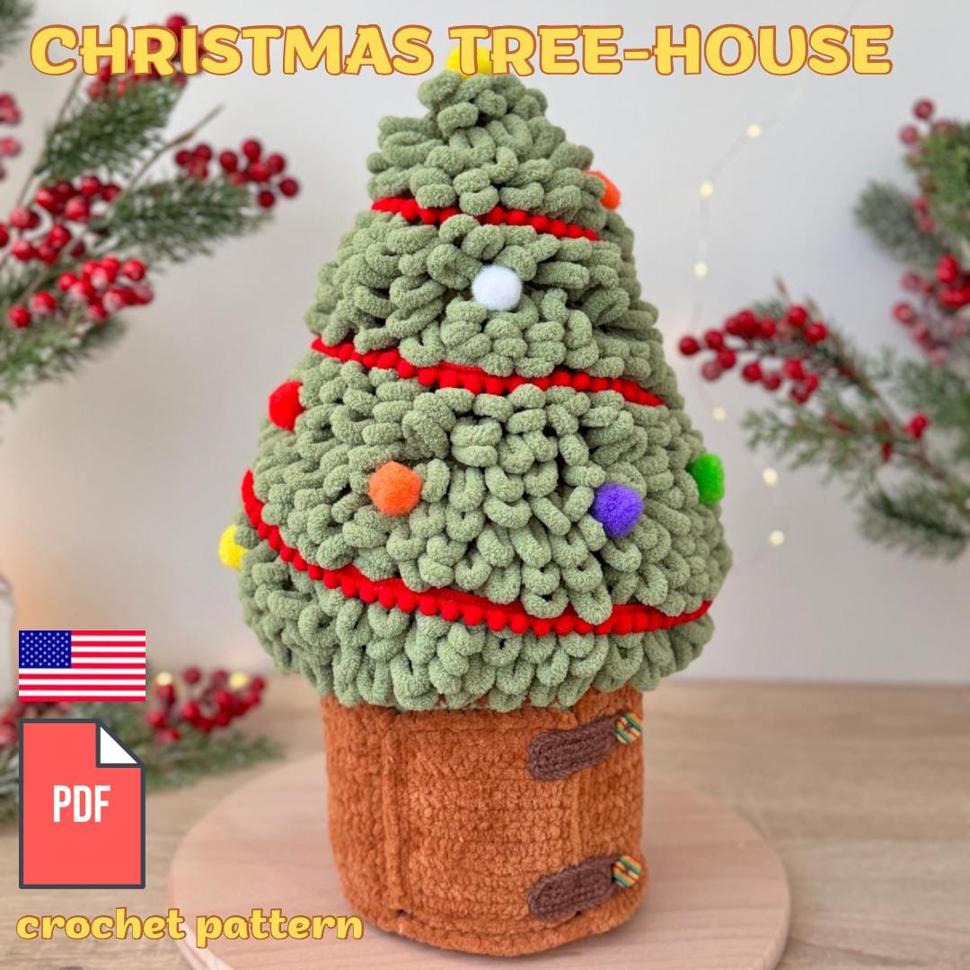 Christmas Tree House, "chipmunks" Crochet Pattern in English - Etsy