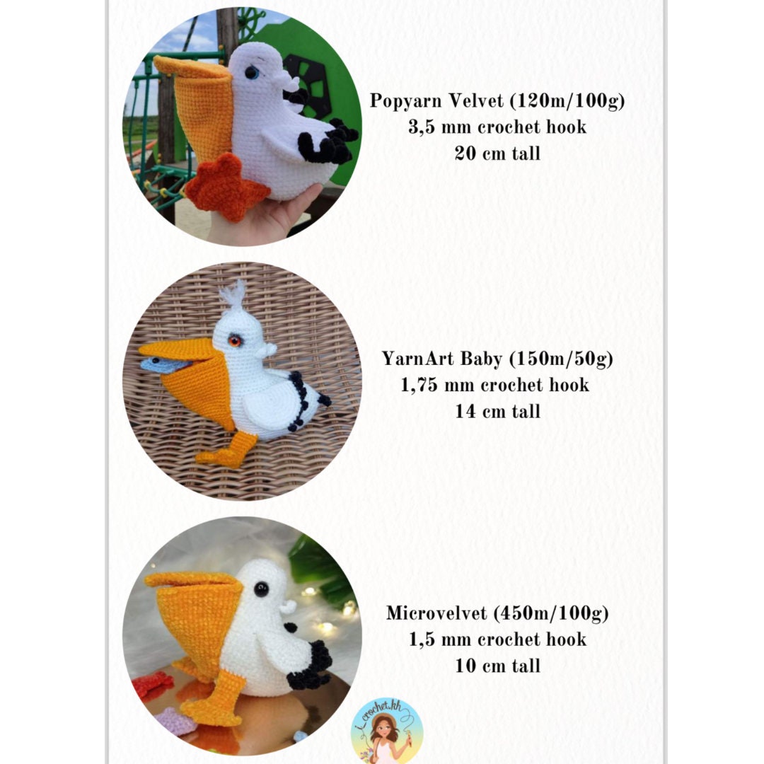Pelican. Crochet Pattern PDF. Educational Game. - Etsy