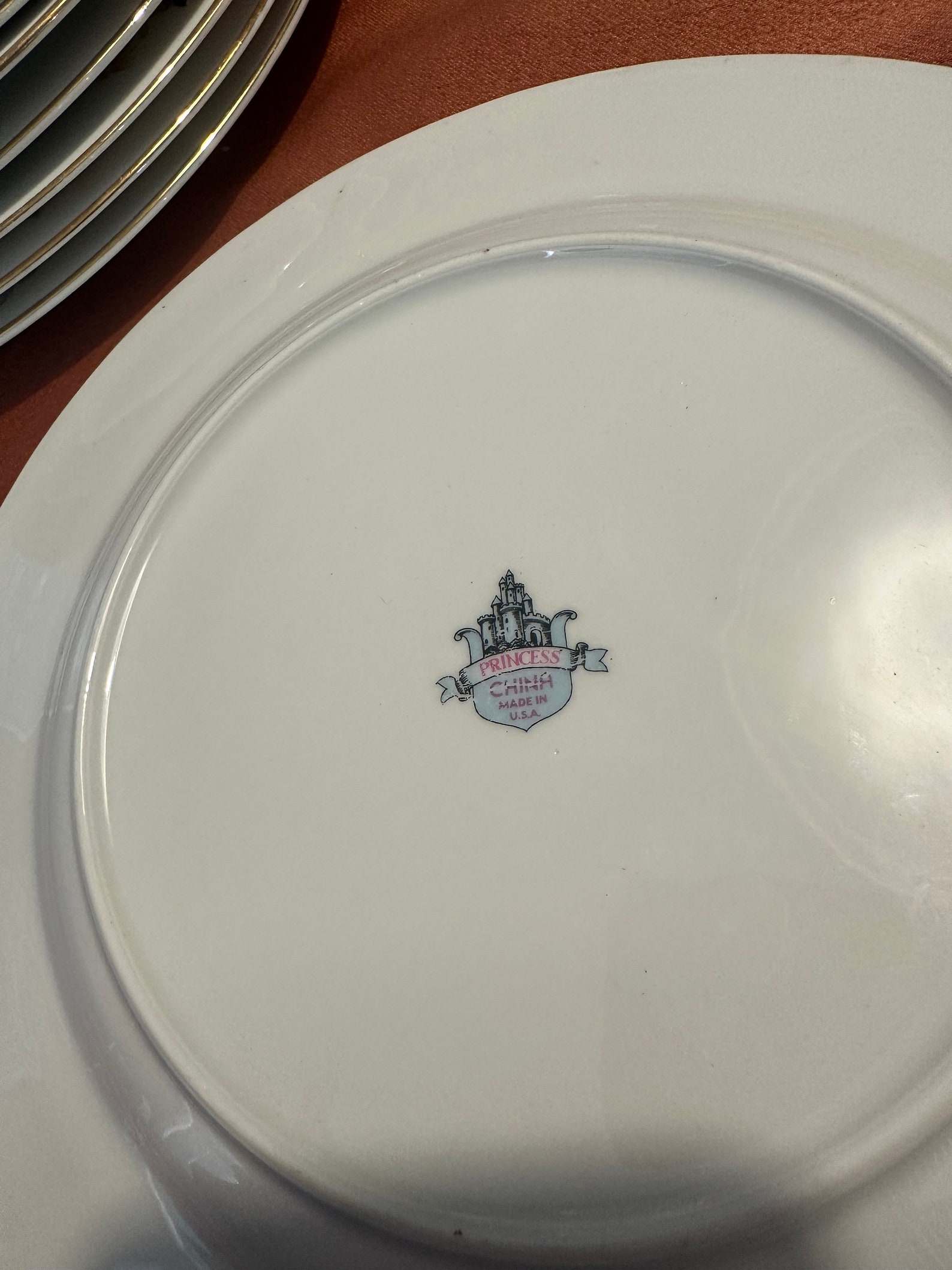 VINTAGE Set 10pc Princess China Dinner Plates - Etsy