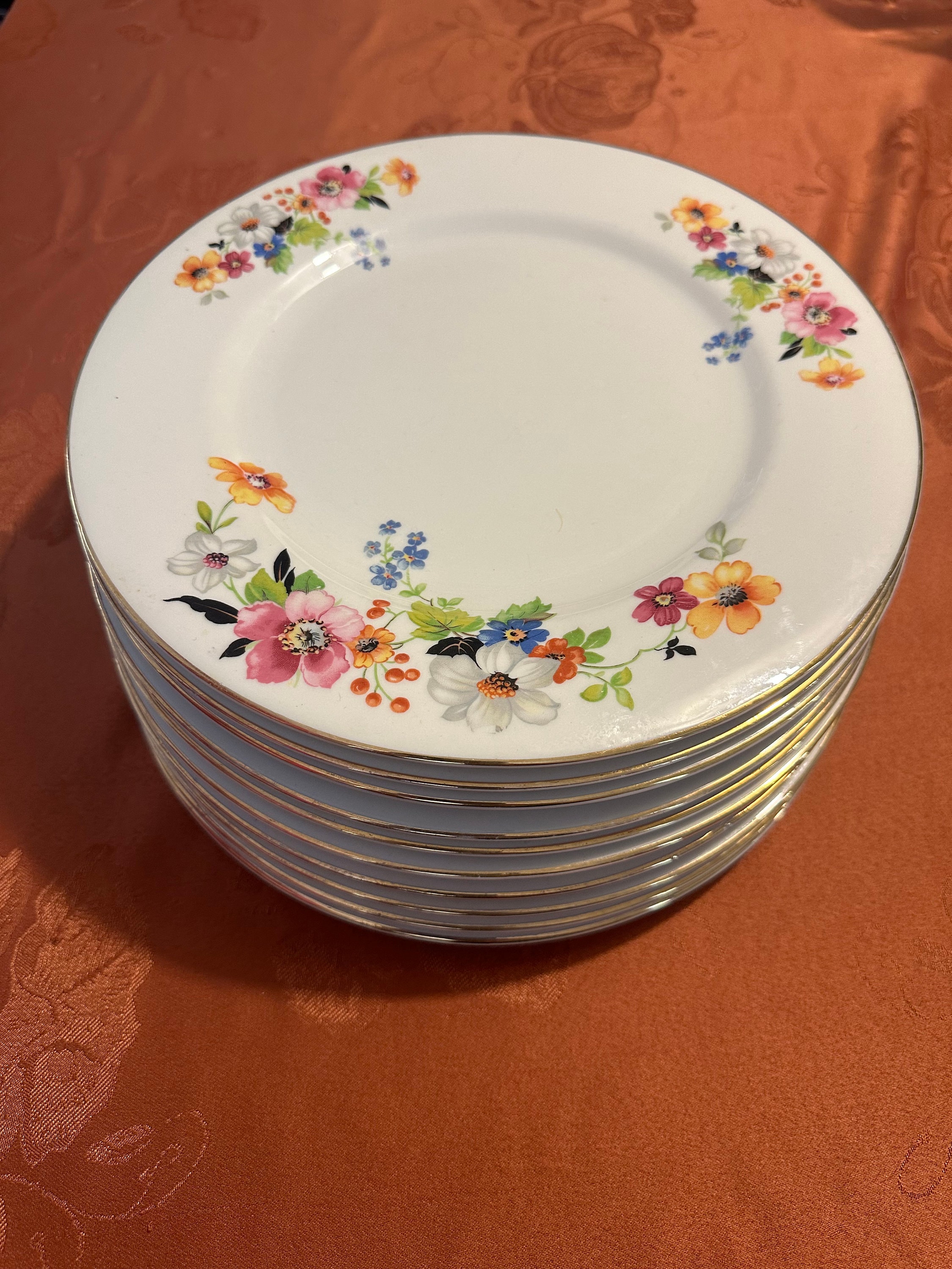 VINTAGE Set 10pc Princess China Dinner Plates - Etsy