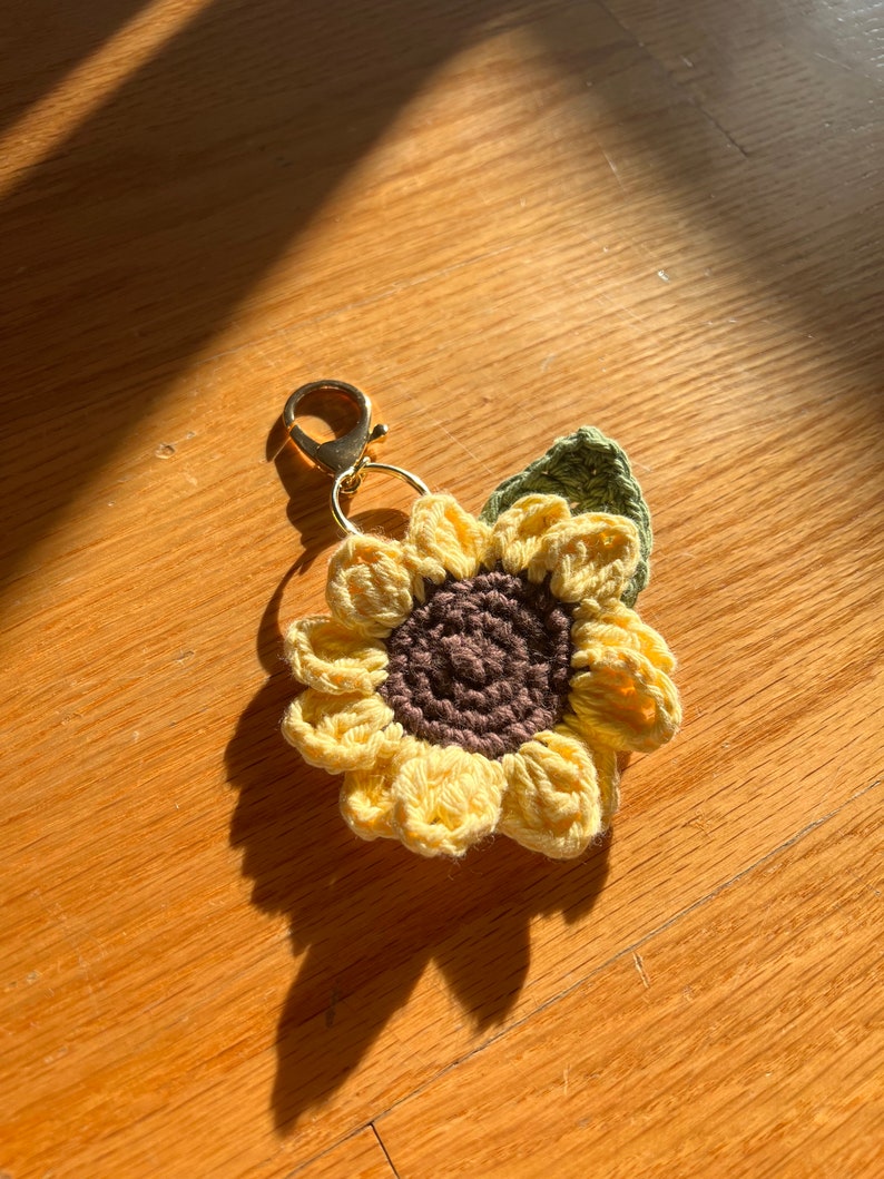 Sunflower Keychain - Etsy