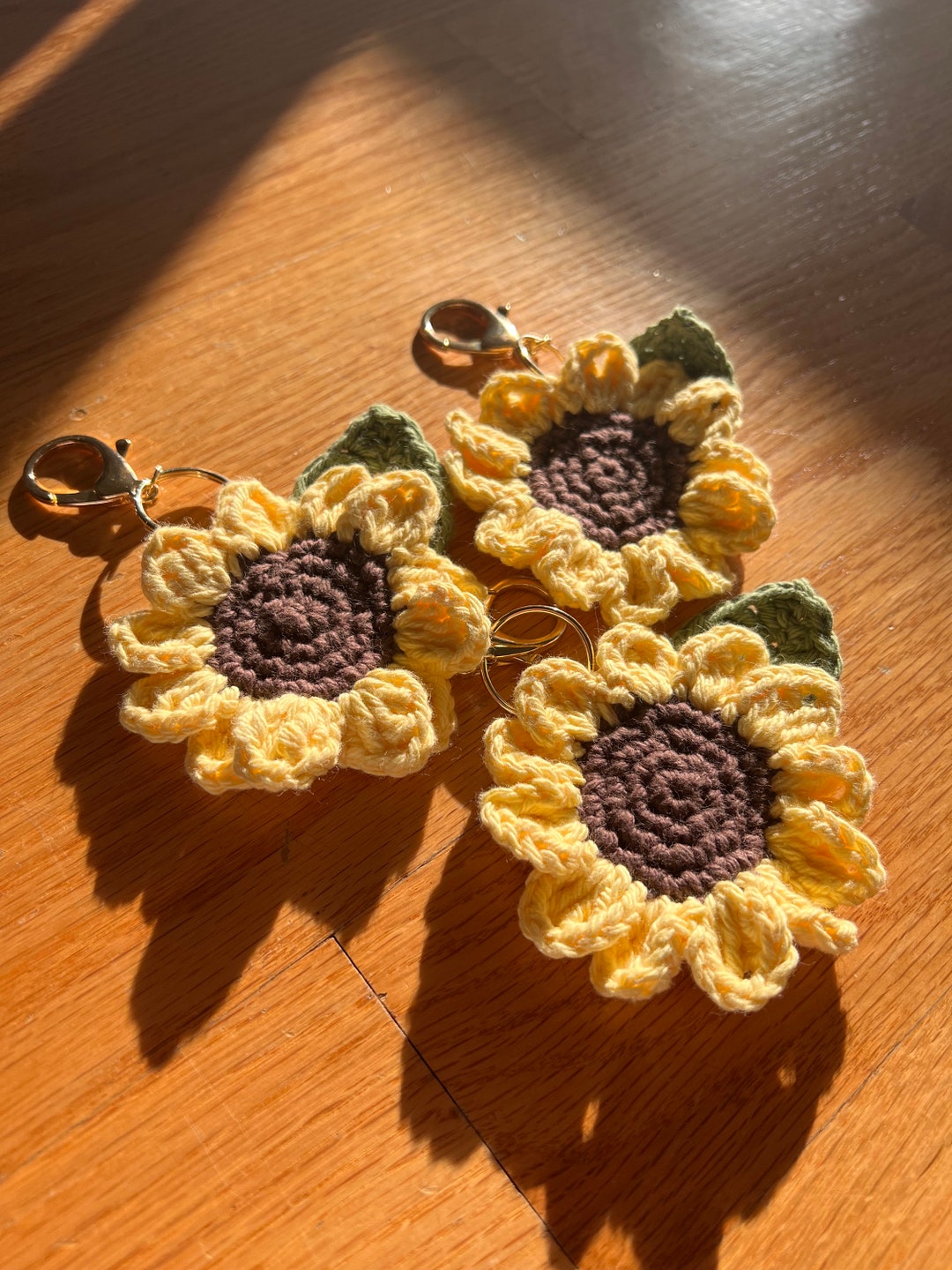 Sunflower Keychain - Etsy