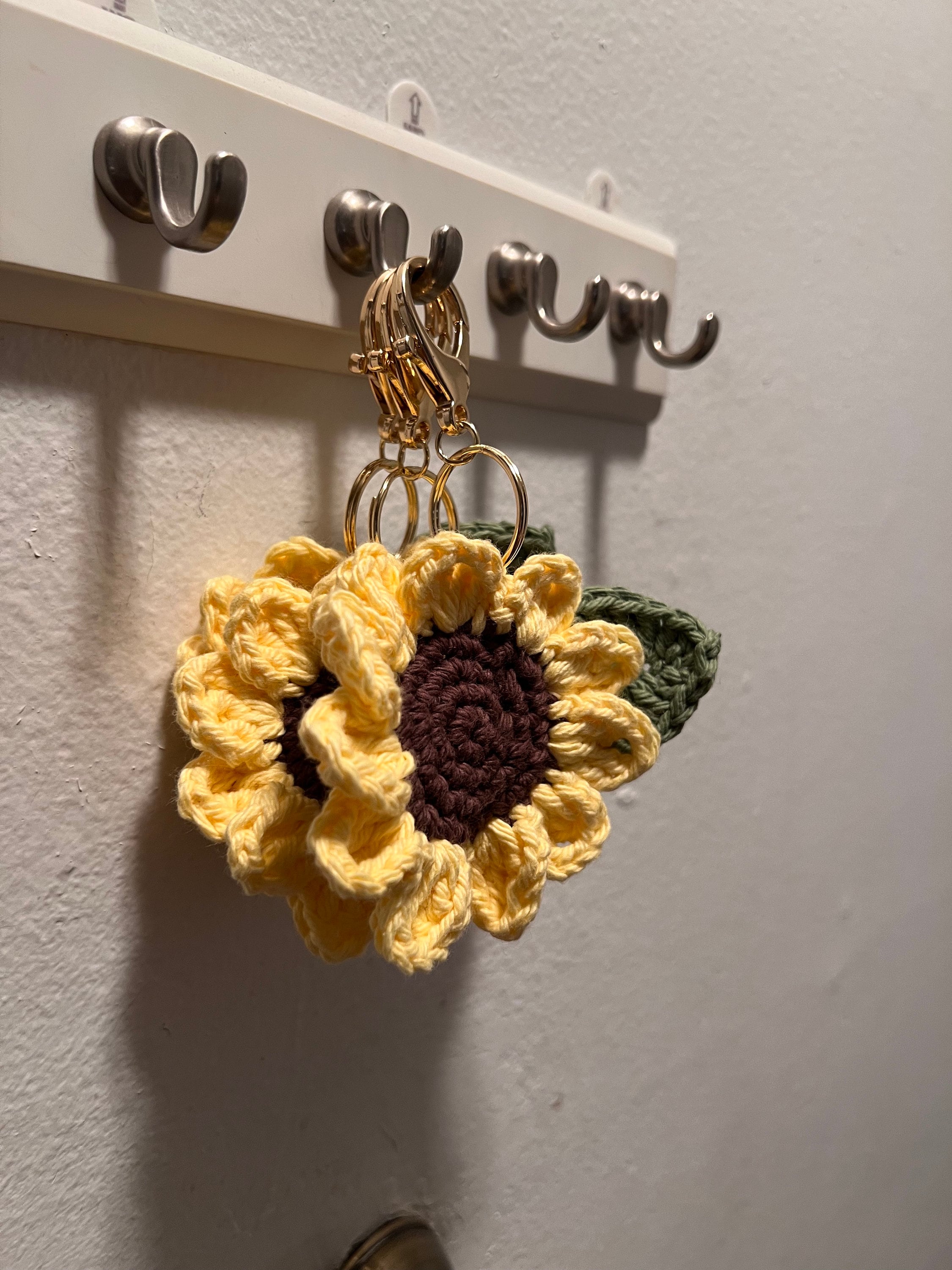 Sunflower Keychain - Etsy