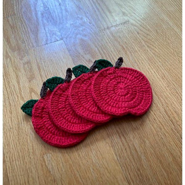 Apple Coasters - Etsy
