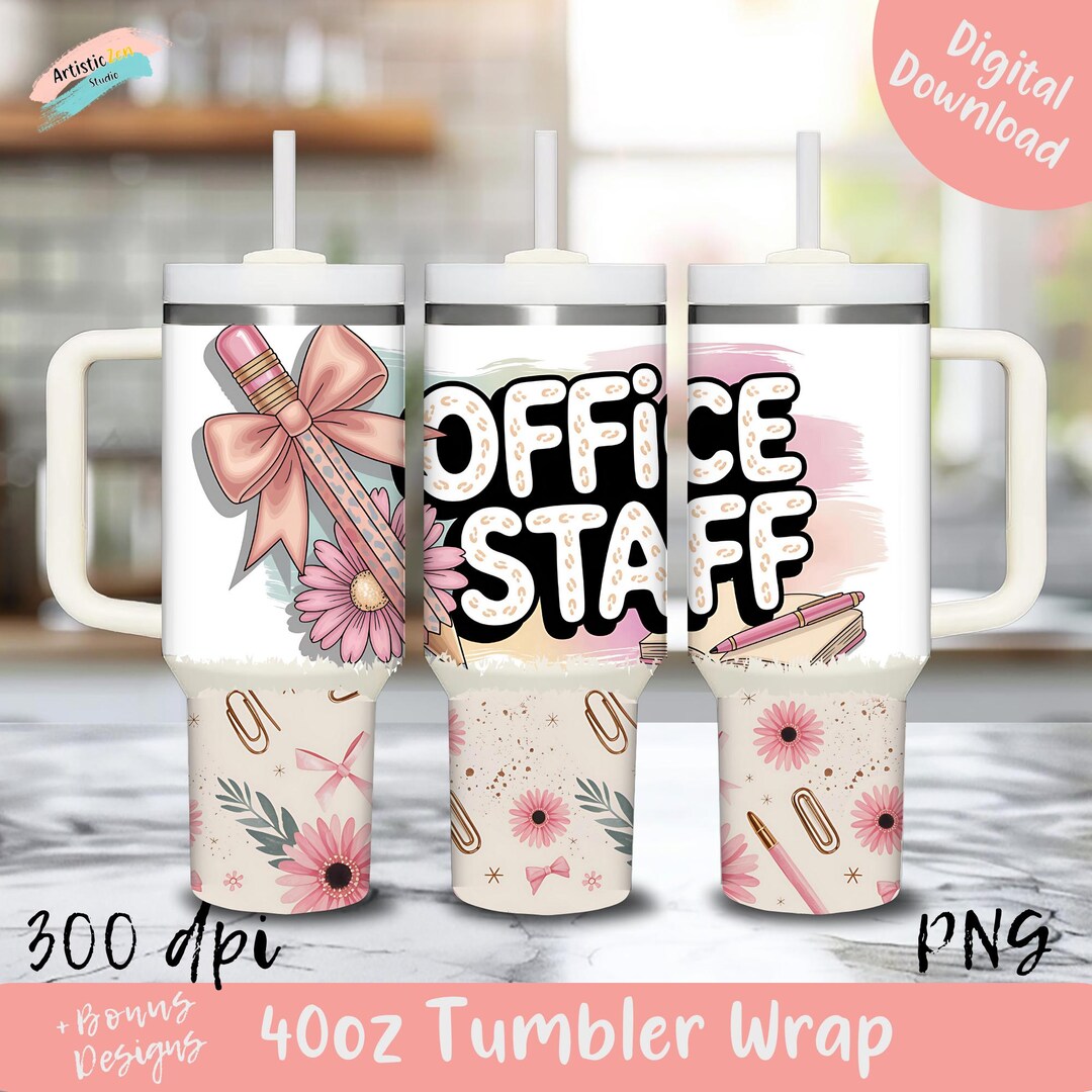 Office Staff Pencil Bow Png Preppy Front Office Sublimation Design ...