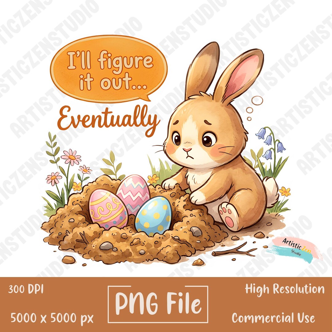 Easter Humor Png Spring Bunny Clipart for T-shirts PNG Funny Easter ...