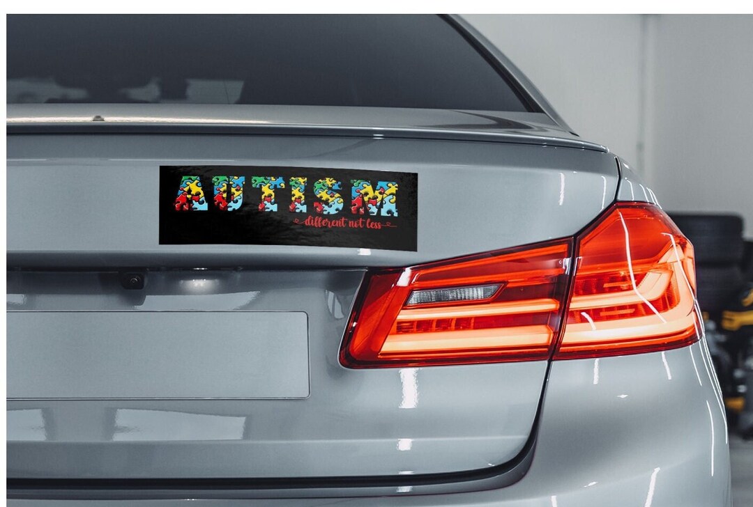 Autism Awareness Bumper Sticker Celebrate Differences Colorful Design ...