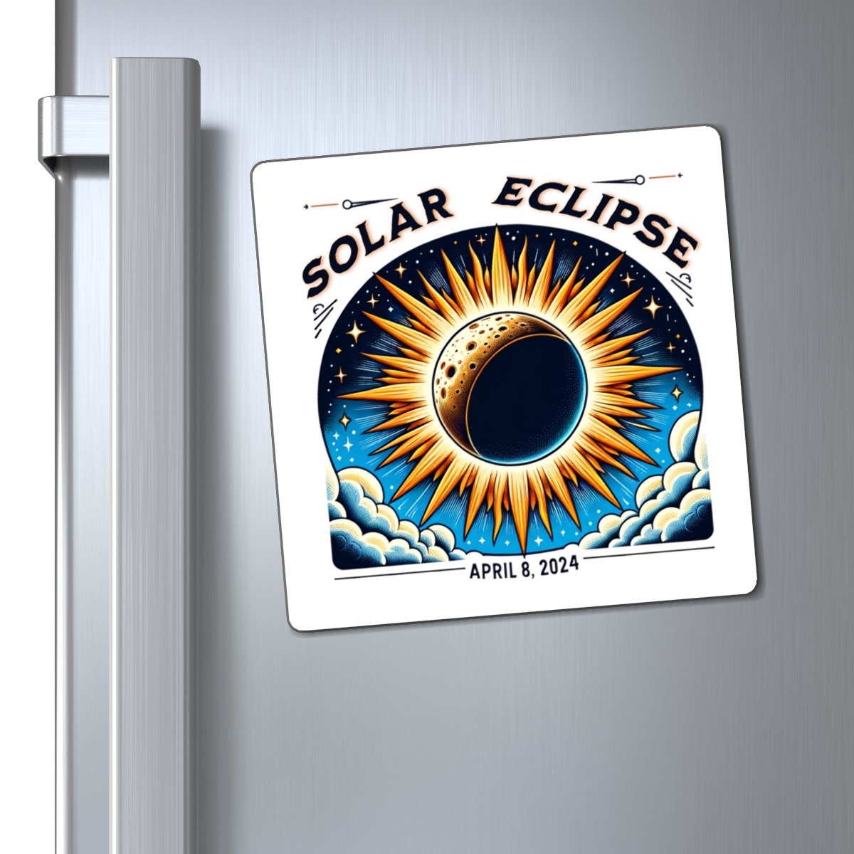 Retro Inspired Solar Eclipse Magnet Fun Gift for Astronomy Lovers-solar ...