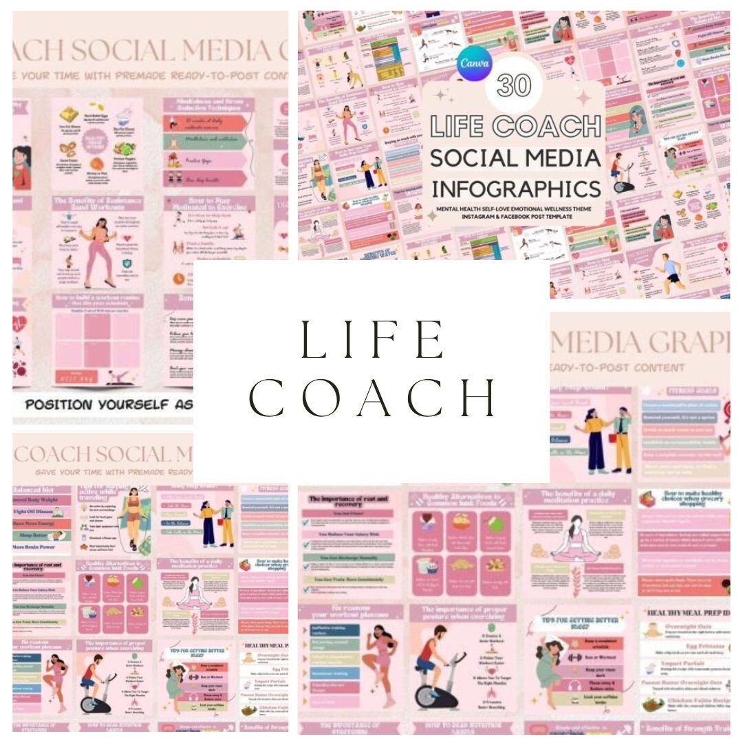 2024 Life Coach Social Media Post Templates: Boost Engagement - Etsy