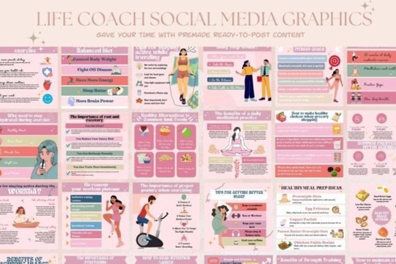 2024 Life Coach Social Media Post Templates: Boost Engagement - Etsy