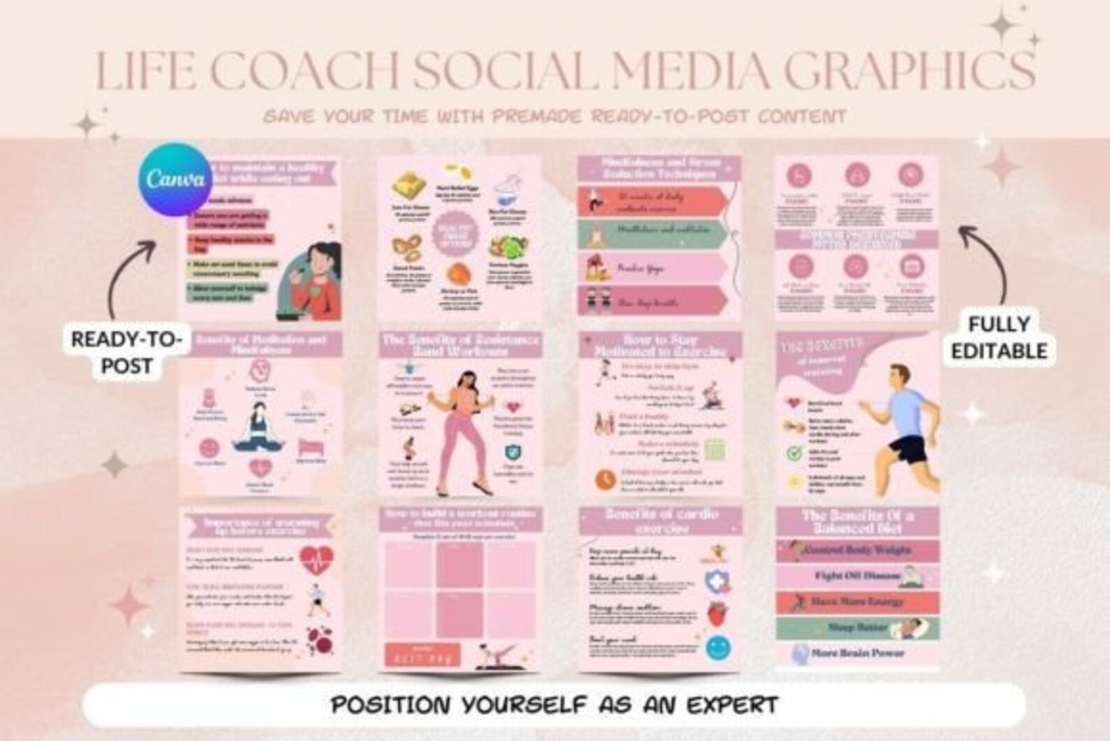 2024 Life Coach Social Media Post Templates: Boost Engagement - Etsy