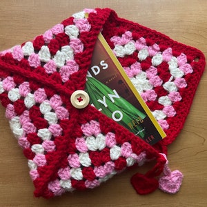 Crochet Granny Square Book Cover - Etsy