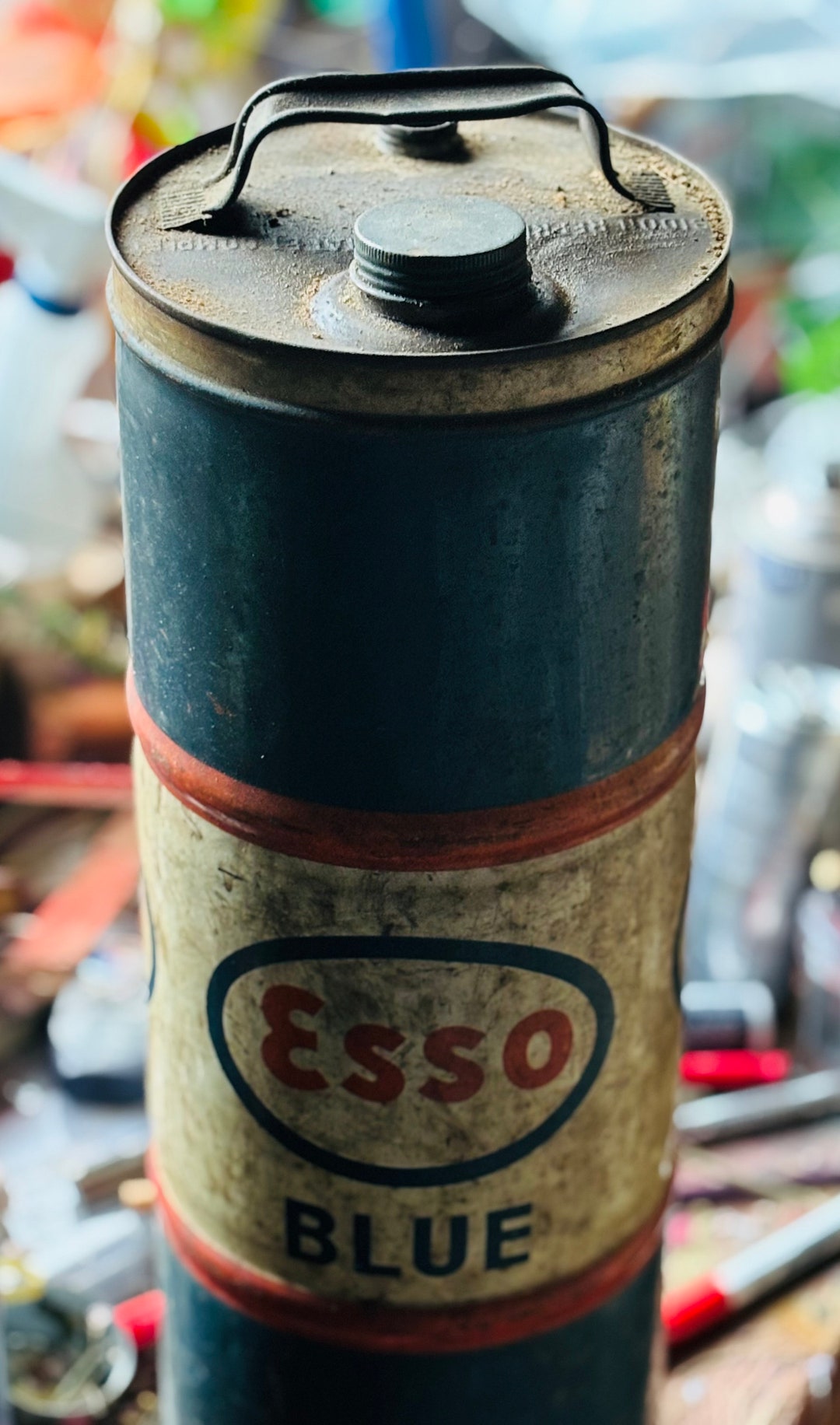 Vintage Esso Blue Can 1960s - Etsy