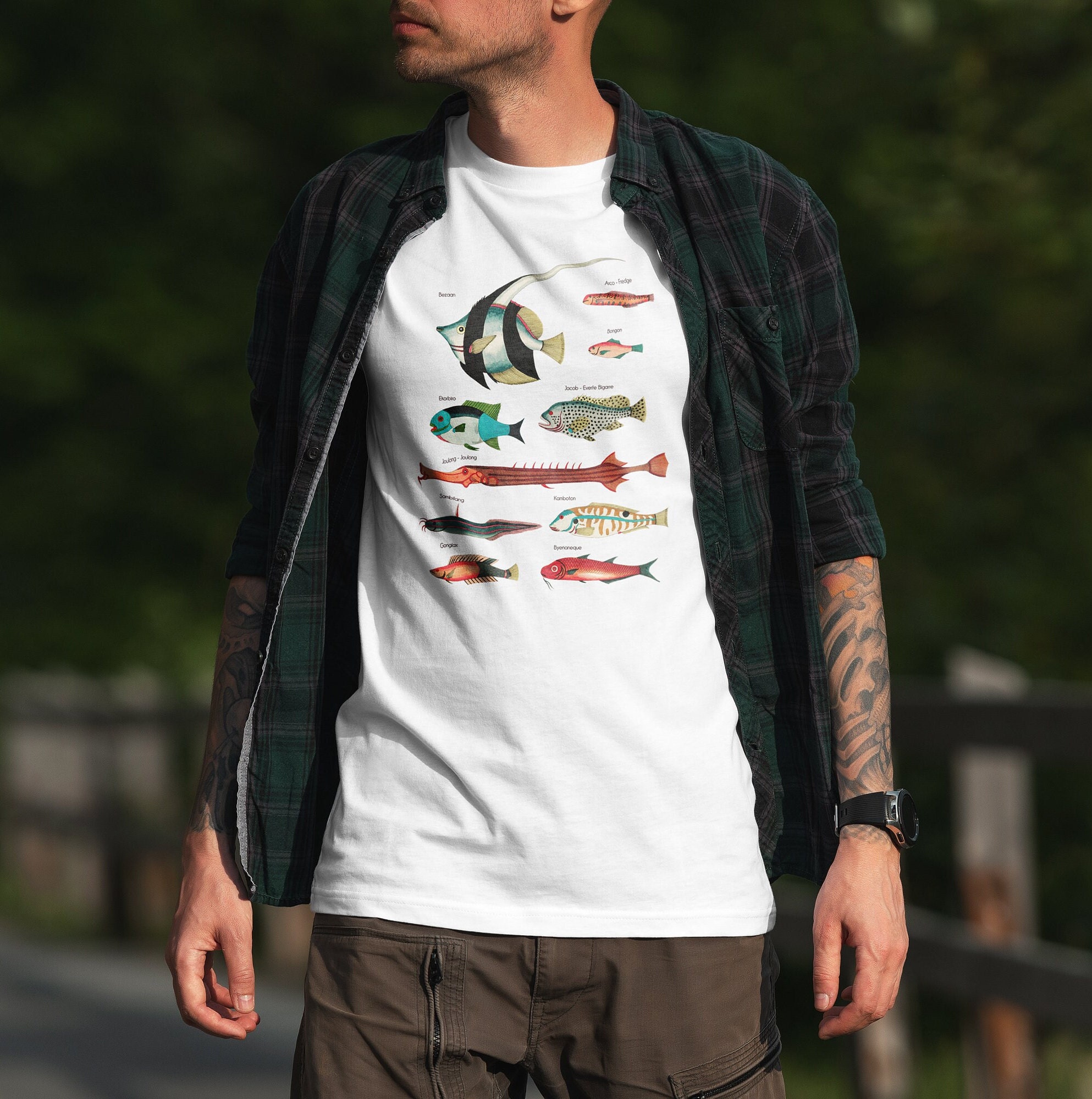 Vintage Fish Tshirt, Tropical Aquarium, Fishing Lover Gift, Tshirt ...