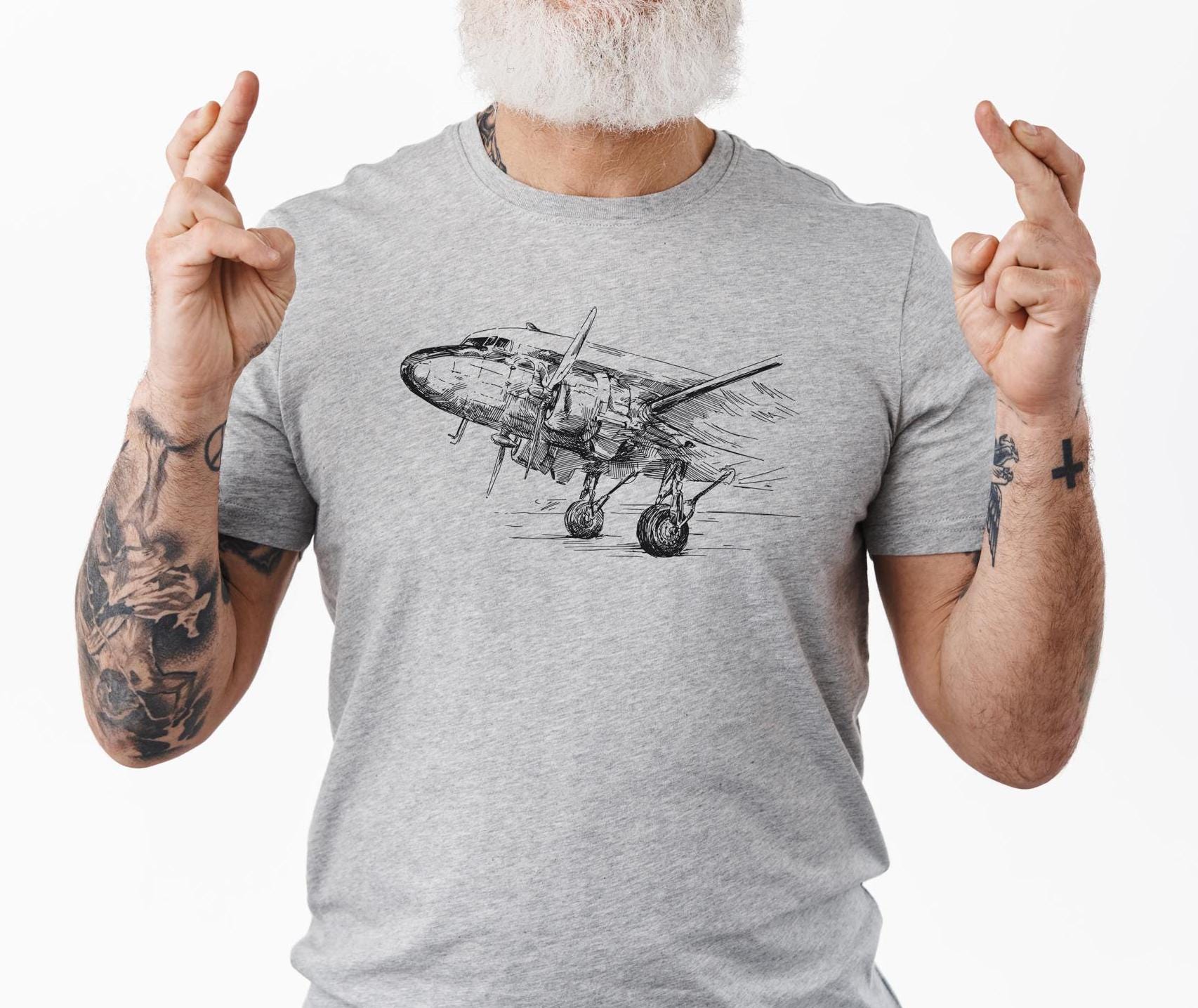 Vintage Airplane Graphic Tee, Aviation Shirt, Travel Gift for Pilots ...
