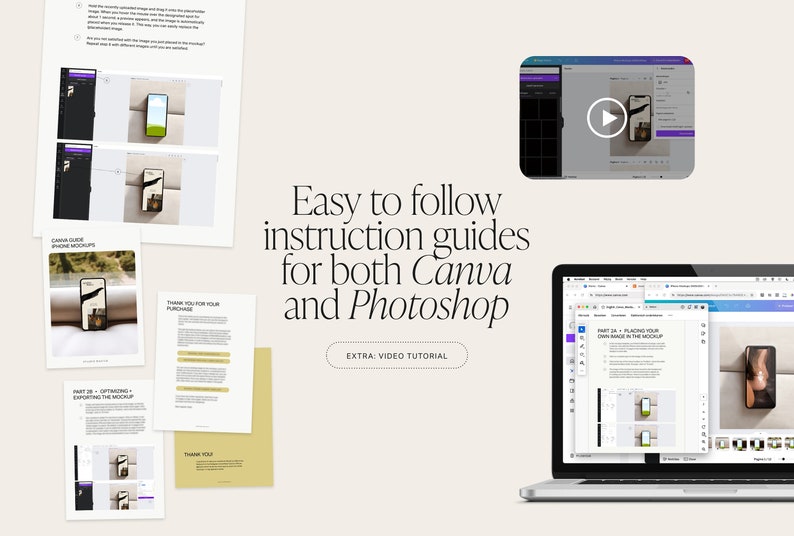 Canva and Photoshop iPhone Mockups | Instagram Website | Digital ...