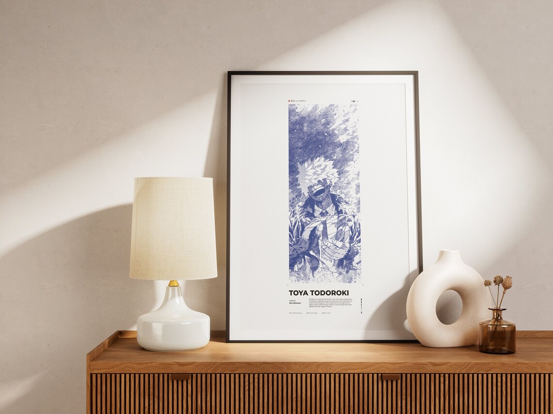 Toya Todoroki Poster Dabi Poster My Hero Academia Anime Digital Poster ...