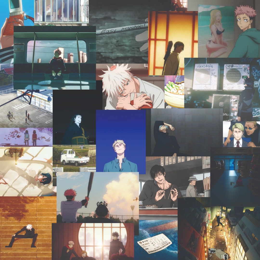 300+ Jujutsu Kaisen Anime Collage Kit Digital Prints for Bedroom Wall ...