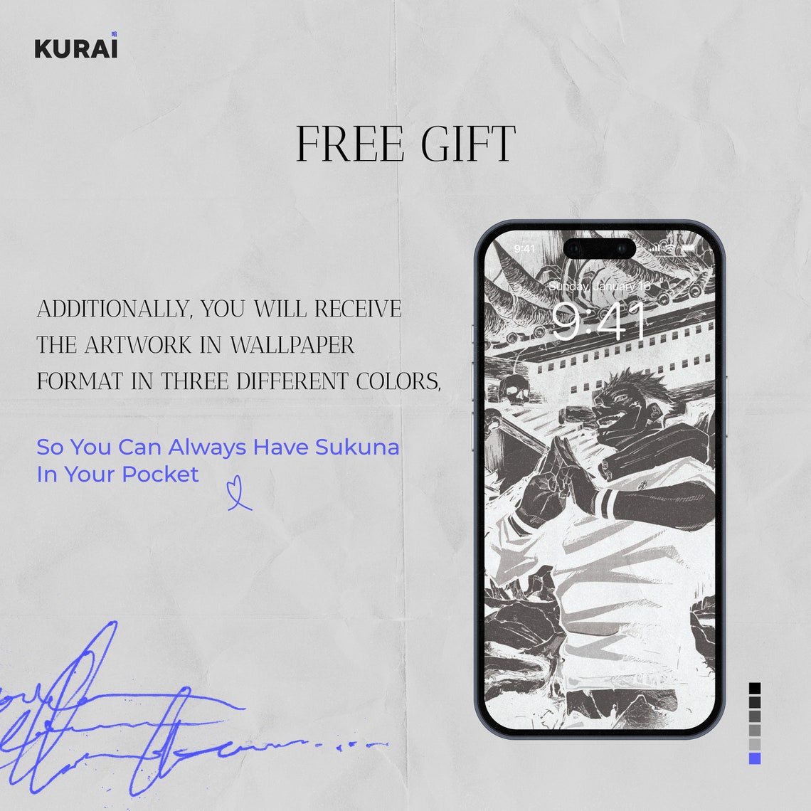 Jujutsu Kaisen Poster Sukuna Anime Digital Poster Minimal JJK Poster ...