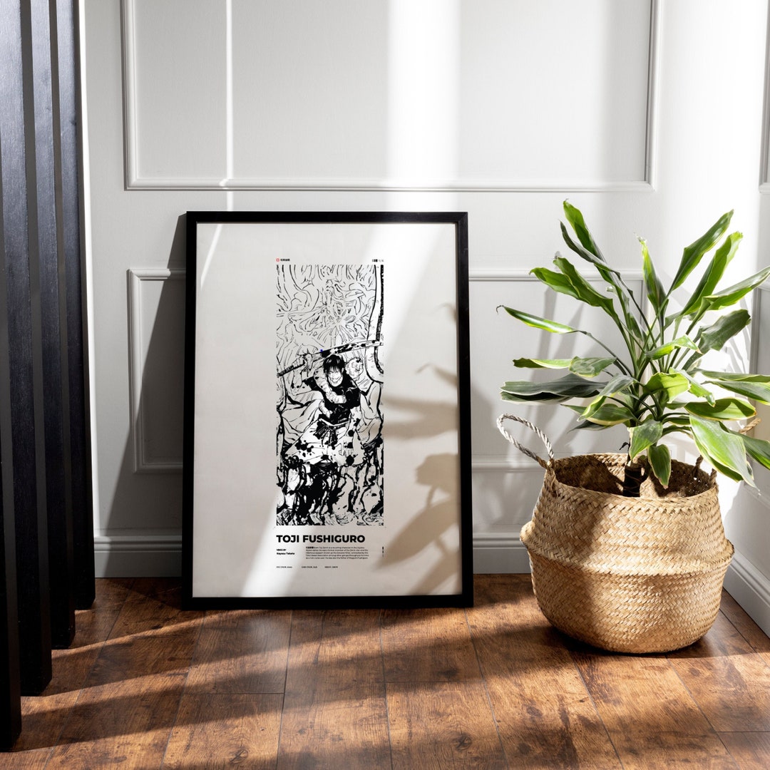Jujutsu Kaisen Poster Toji Digital Anime Poster Minimal JJK Anime ...