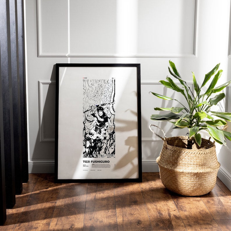 Jujutsu Kaisen Poster Toji Digital Anime Poster Minimal JJK Anime ...