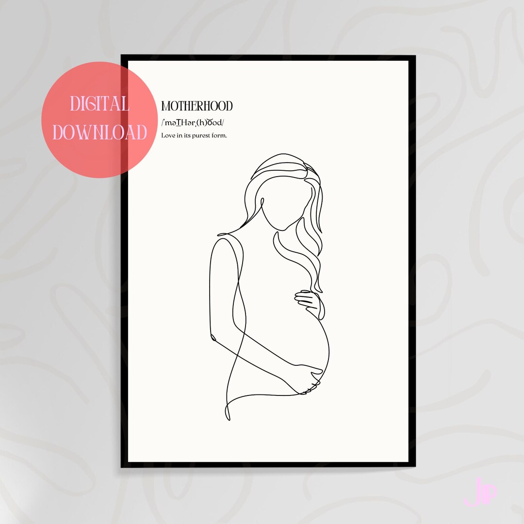 Motherhood Meaning Line Art Digital Download Printable - Etsy
