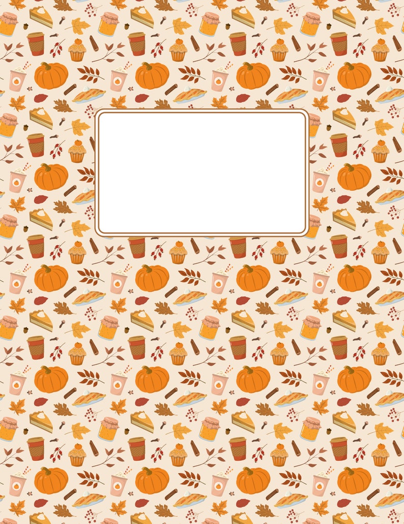 Instant Download, Printable Binder Cover Pumpkins, Fall, Thanksgiving ...