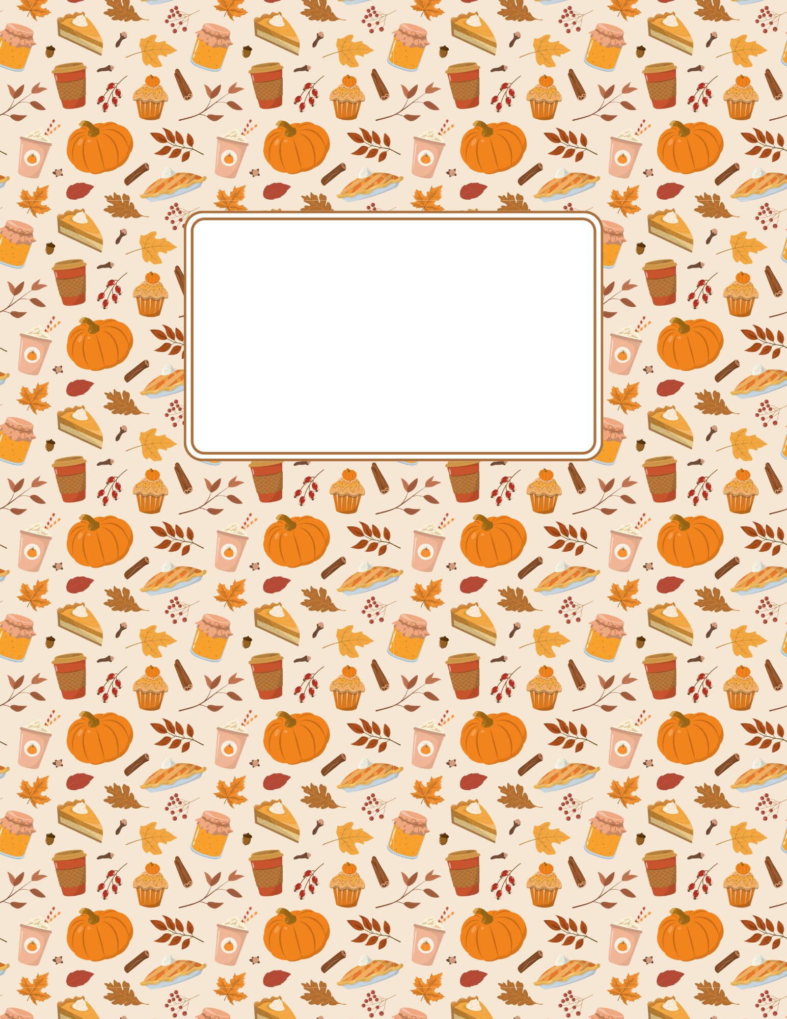 Instant Download, Printable Binder Cover - Pumpkins, Fall, Thanksgiving ...