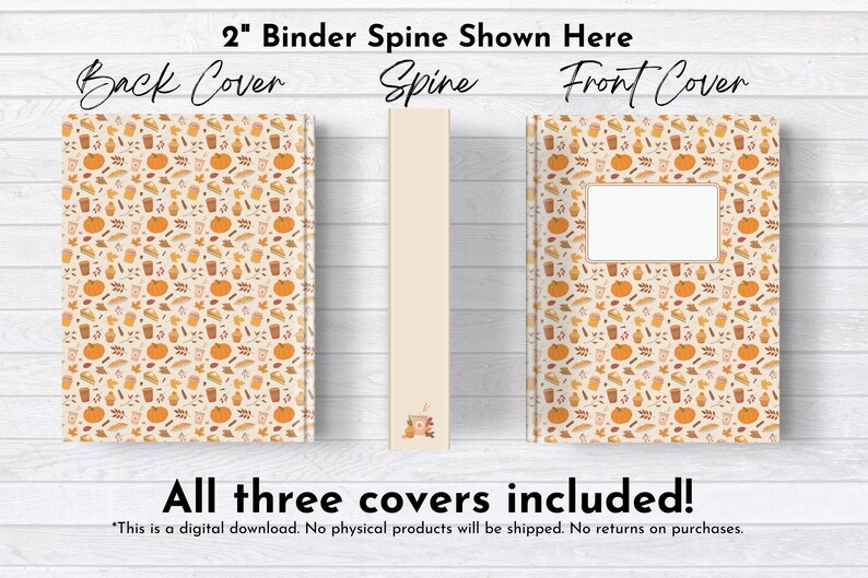 Instant Download Printable Binder Cover Pumpkins Fall - Etsy