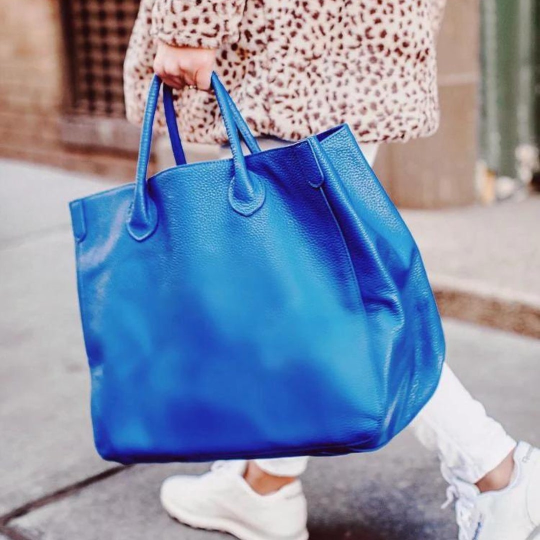 Oversized Cowhide Leather Bag Oversize Leather Bag Women Handbag ...