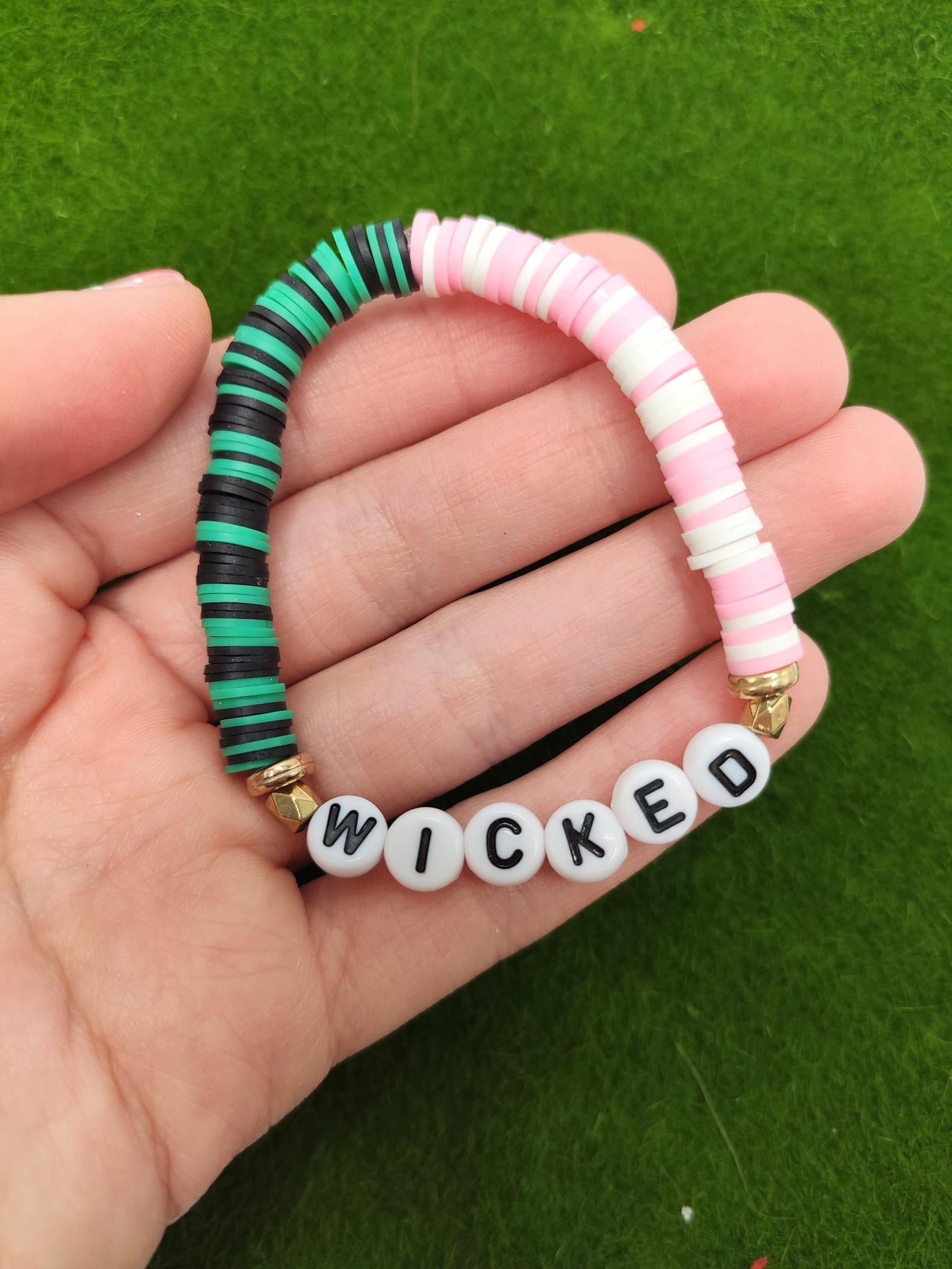Wicked Musical Heishi Clay Bead Bracelet: Handmade Preppy Bracelet - Etsy