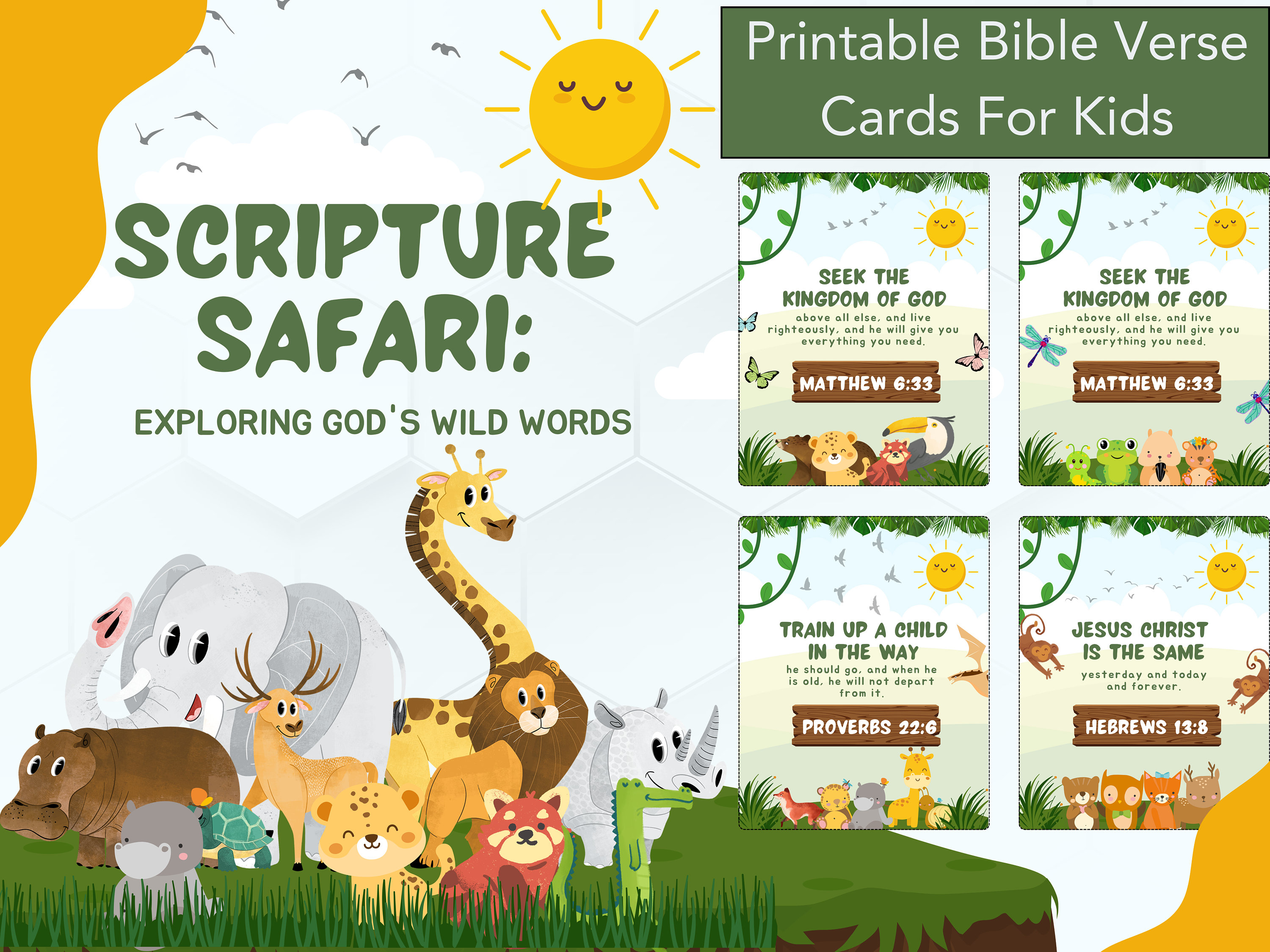 Prayer Cards for Kids, Flashcards Bible Verses, Memory Verse Cards ...