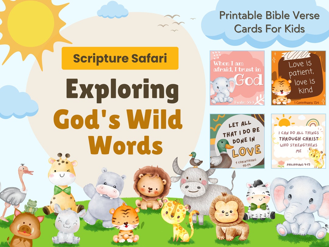 Prayer Cards for Kids, Flashcards Bible Verses, Memory Verse Cards ...